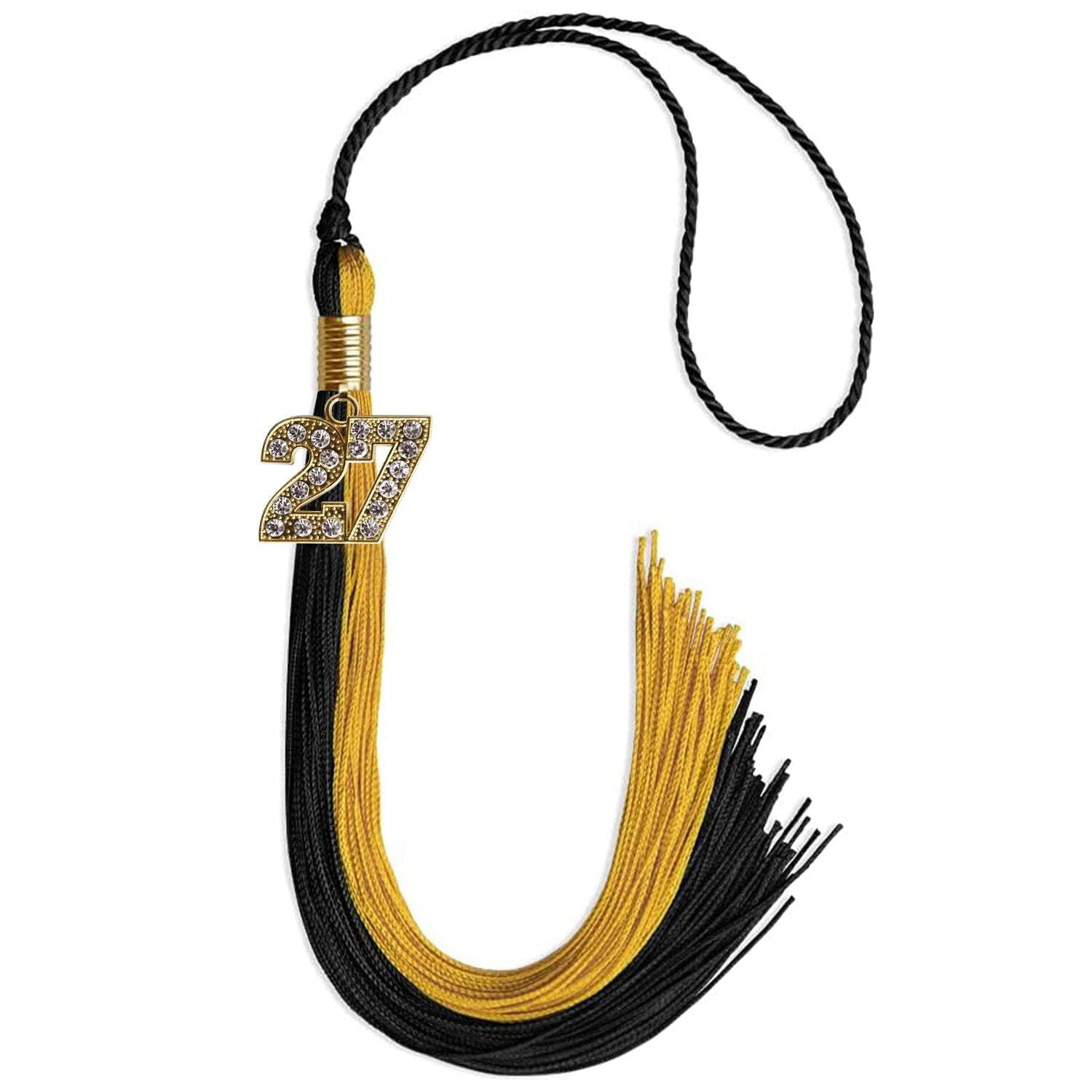 Endea Graduation Black/Bright Gold Graduation Tassel with Gold Date ...