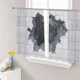 Black Broken Wall Sheer Curtains for Living Room Bedroom Modern ...