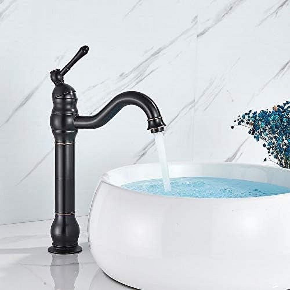 Black Bronze Bathroom Basin Faucet Single Handle Swivel Spout Basin ...