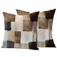Black Brown Abstract Outdoor Pillow Covers 16"x16" Set of 2, Waterproof ...