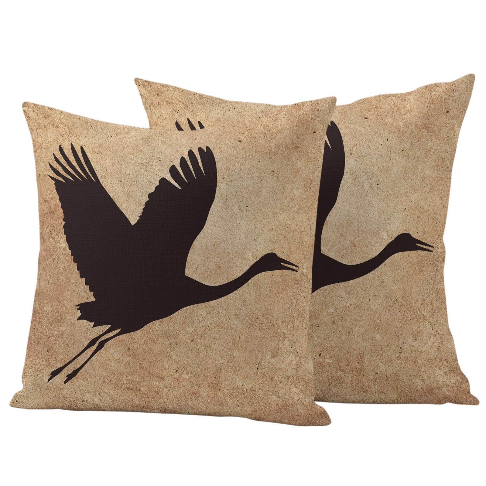 Black Brown Bird Outdoor Waterproof Pillow Covers, Vintage Art Animals ...
