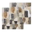 Black Brown Color Blocks Kitchen Dish Towels for Drying Dishes Set of 2 ...