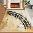 Black and Brown Decor for Home - Retro Geometric Rug, Nordic Minimalism ...