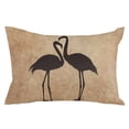 Black Brown Flamingos Throw Pillow Cover 24 x 36 Inch Decorative Pillow ...