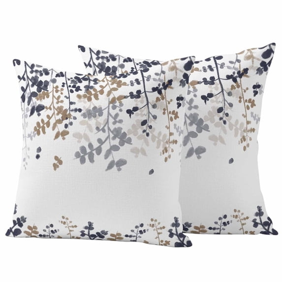 Black Brown Gradient Leaf Outdoor Pillow Covers Set of 2 Rustic ...