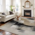 Black Brown Graffiti Washable Area Rug 5x8 Abstract Oil Painting ...