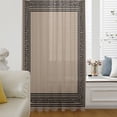 Black Brown Greek Key Sheer Curtains 63 Inch Length, Light Filtering ...