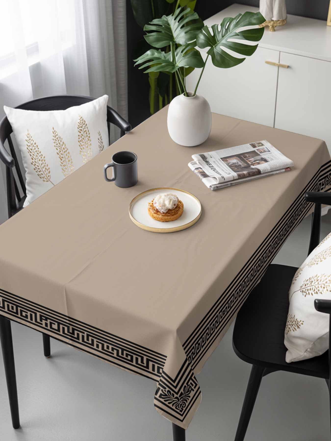 Black Brown Greek Key Tablecloth Rectangle Table Cloths 54x108 ...