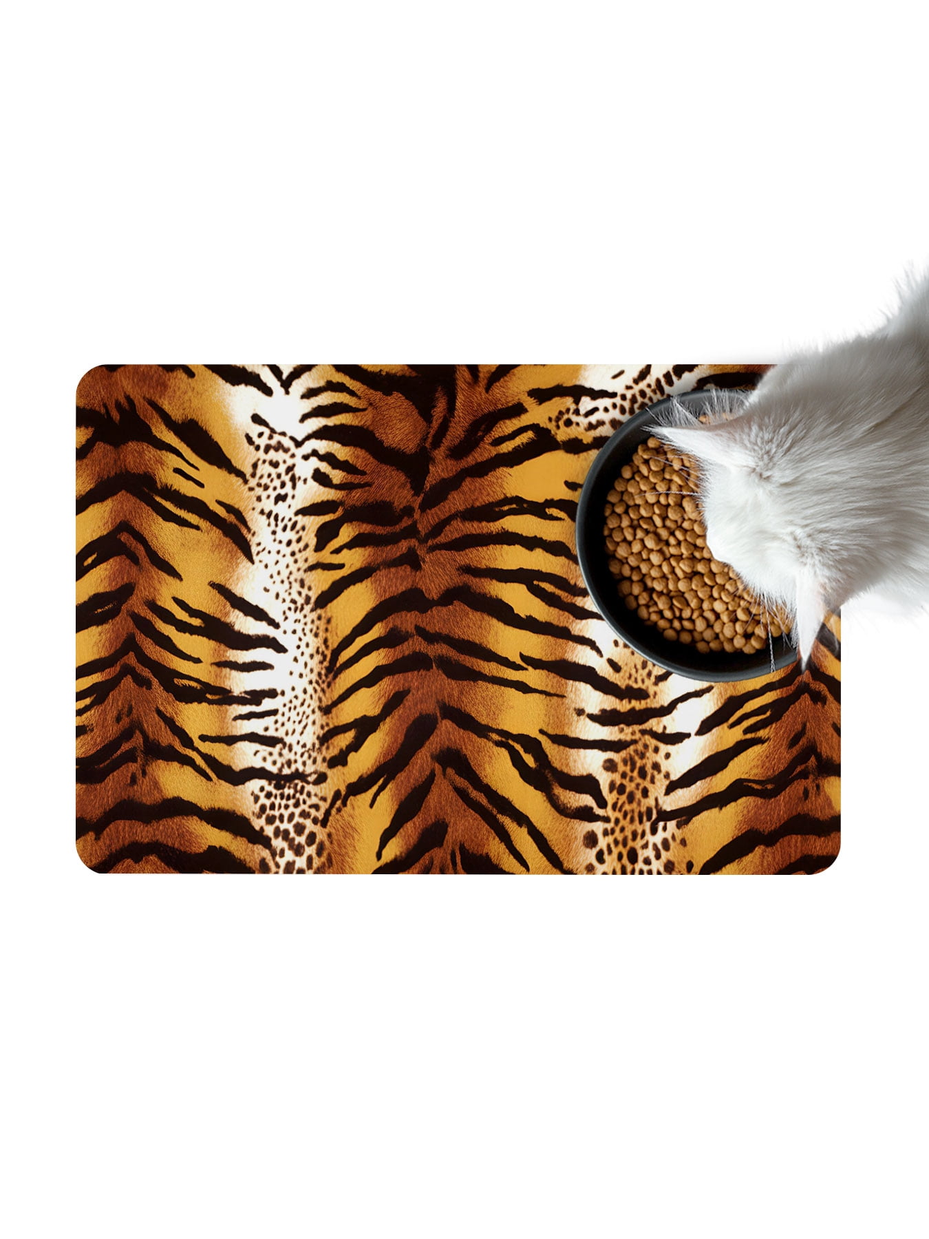 Black And Brown Leopard Doormat Farmhouse Abstract Tiger Skin Black ...