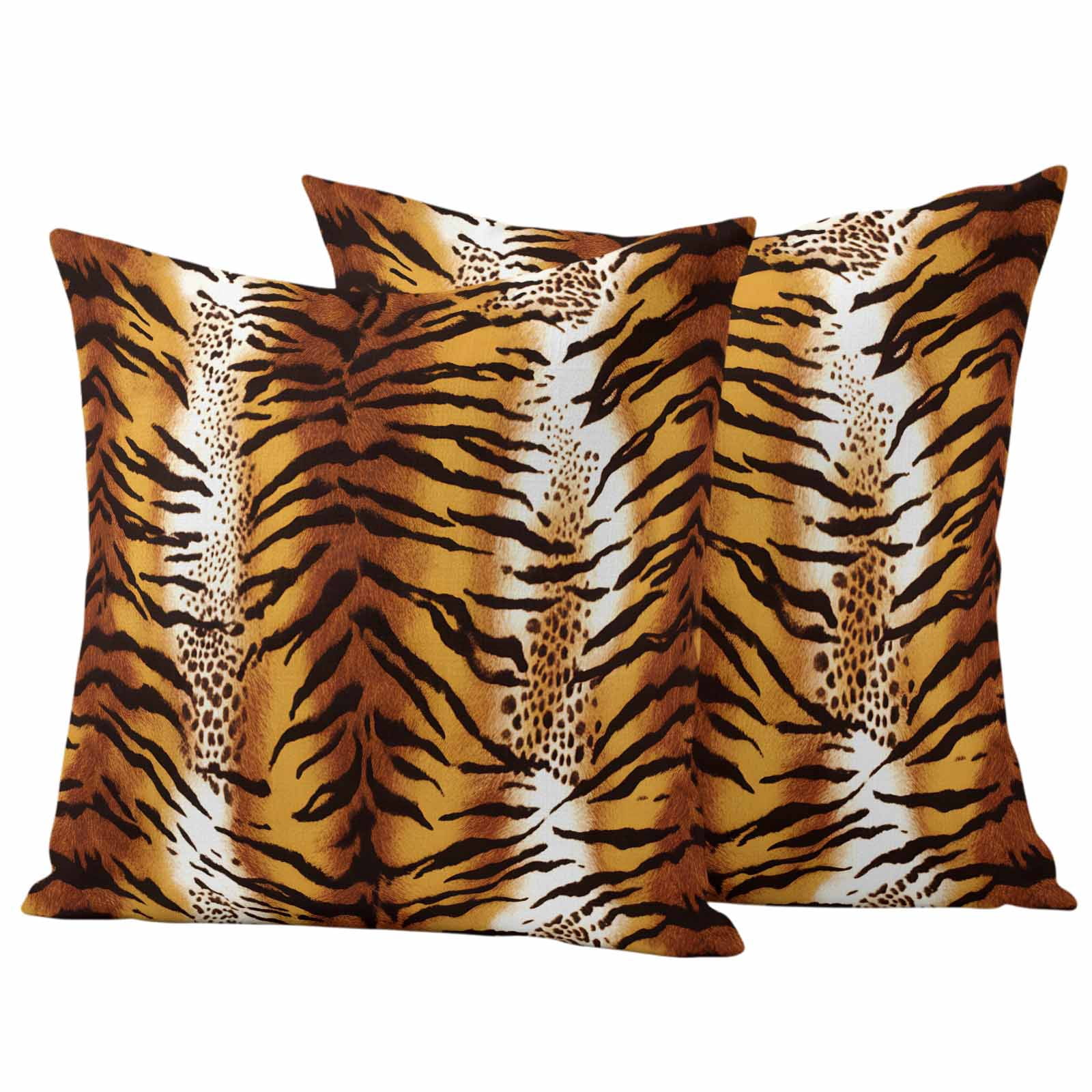 Black And Brown Leopard Pillow Covers 2 Pack Abstract Vintage White ...