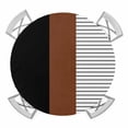 Black Brown Round Tablecloth for 36-44 Inch Tables, Fitted Table Cover ...