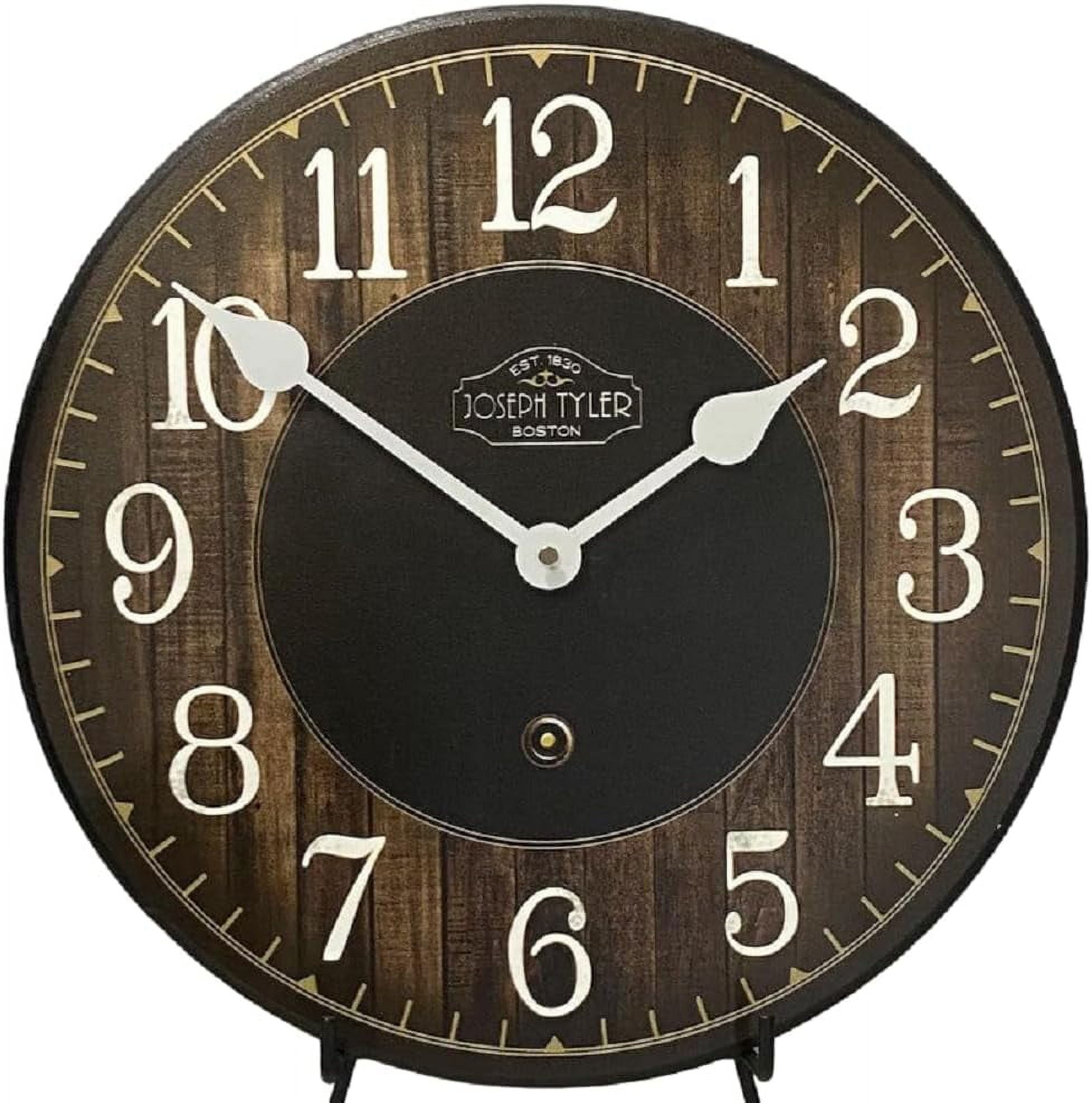 Black & Brown Wood Slats Wall Clock | Ultra Quiet Quartz Mechanism ...