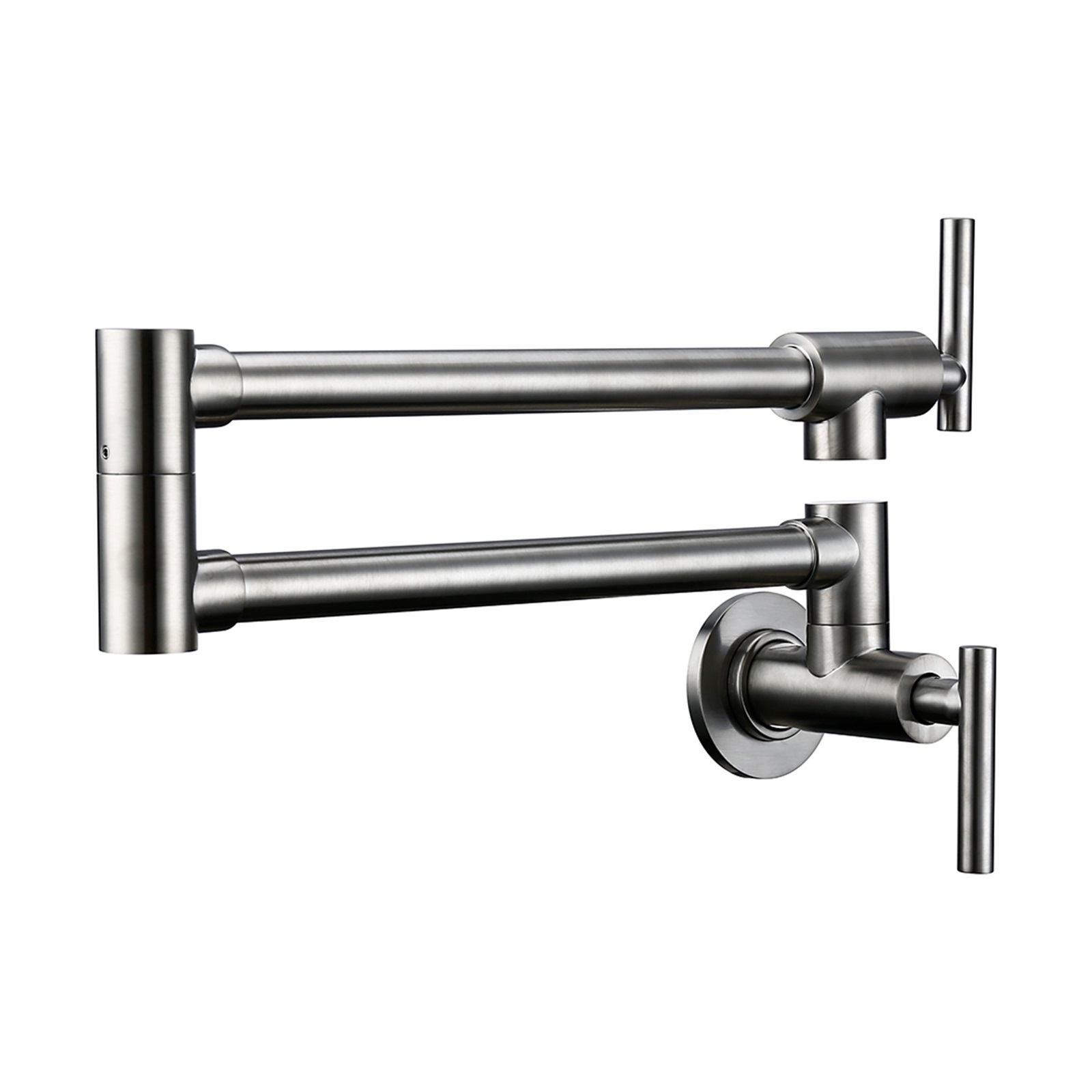 Black Brushed Brass Wall Mounted Pot Filler Faucet Swivel Folding ...