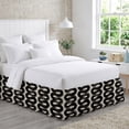 Black Brushstrokes Bed Skirt King Size 18 Inch Drop, Vintage Abstract ...