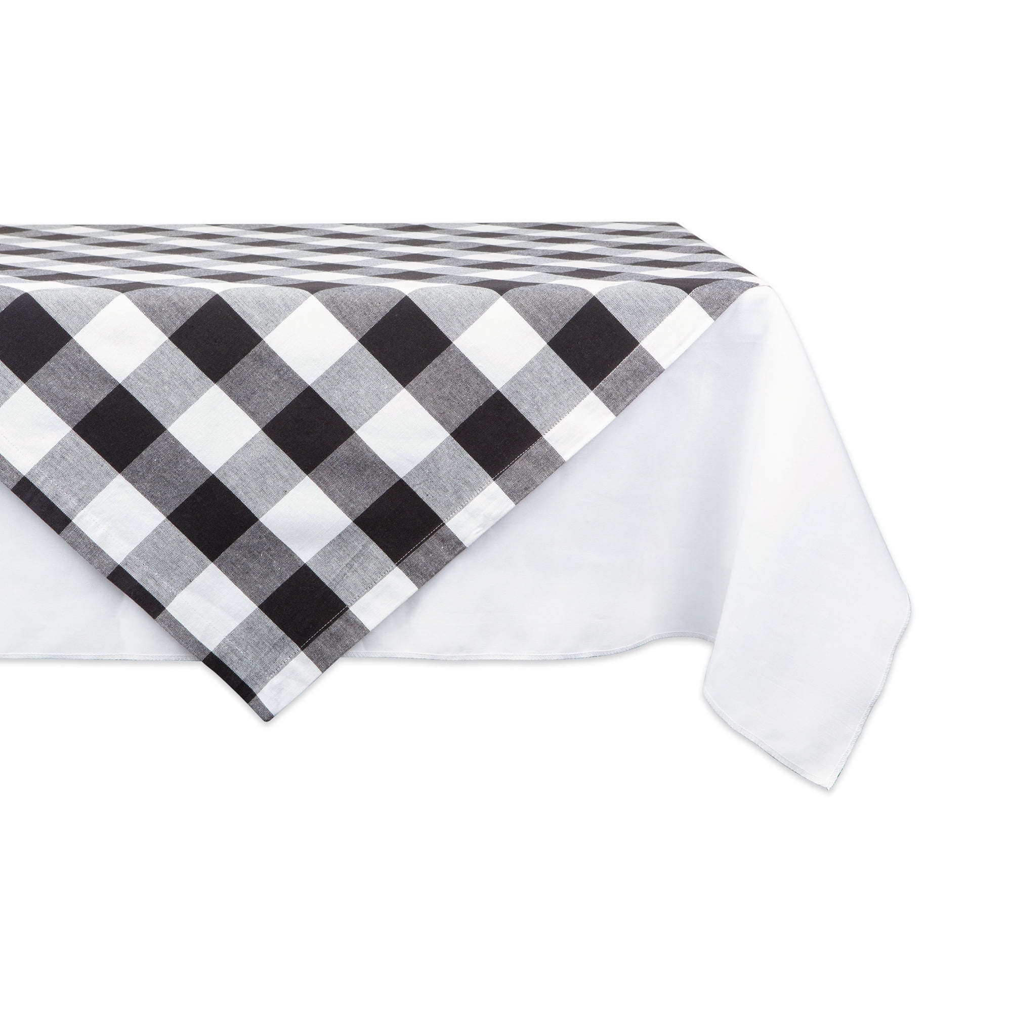 Black Buffalo Check Table Topper 40x40 - Walmart.com