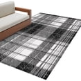 Black Buffalo Plaid Area Rug Washable 3x5 Entryway Rug Non-Slip Indoor ...