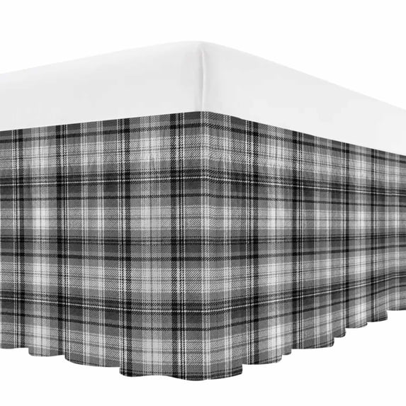 Black Buffalo Plaid Bed Skirt Bed Skirts King Size 16 Inch Drop, Rustic ...