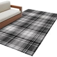 Black Buffalo Plaid Washable Area Rugs 2.7'x5', Rustic Farmhouse Low ...