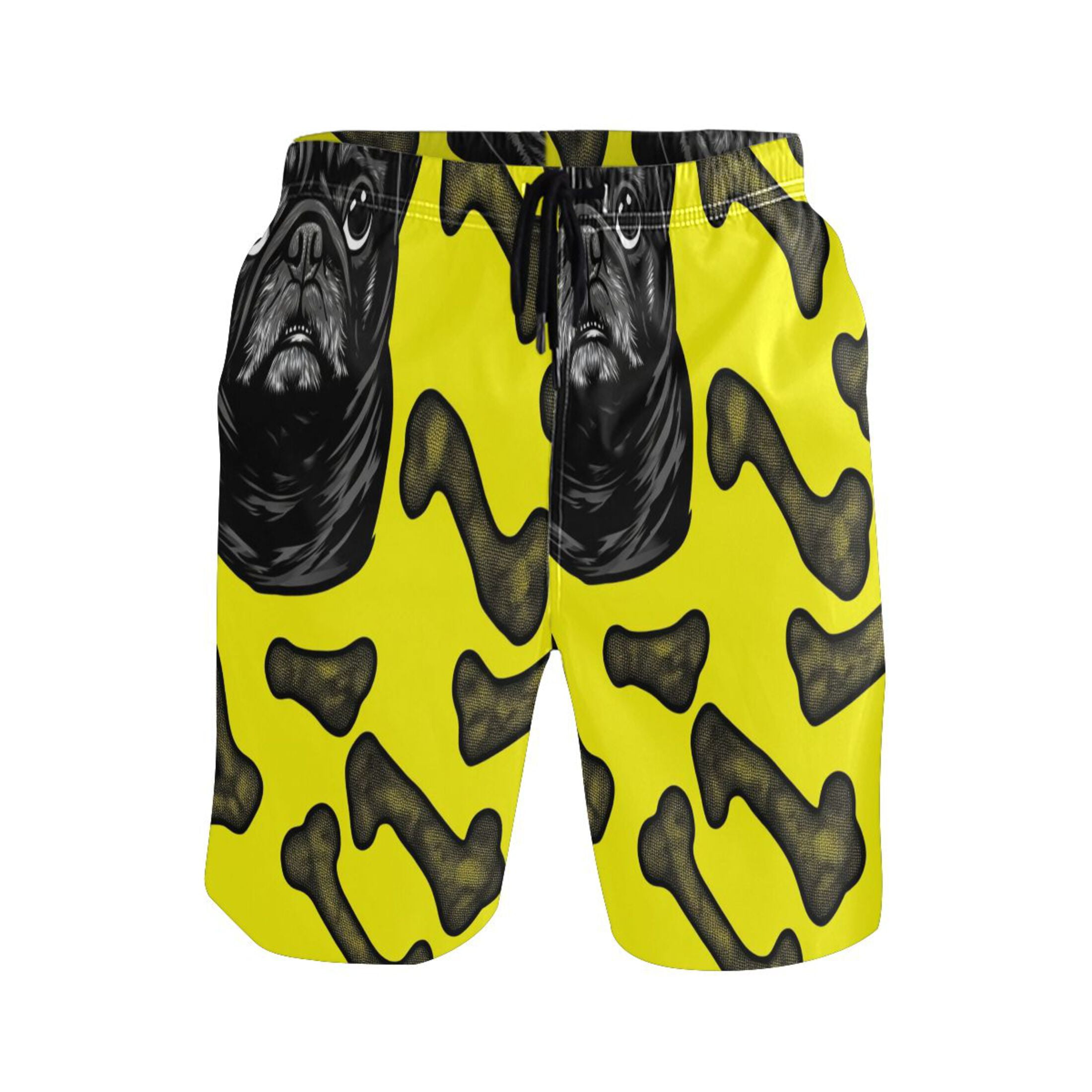 Black Bulldog Small Size Men's Lightweight Beach Shorts with Mesh ...