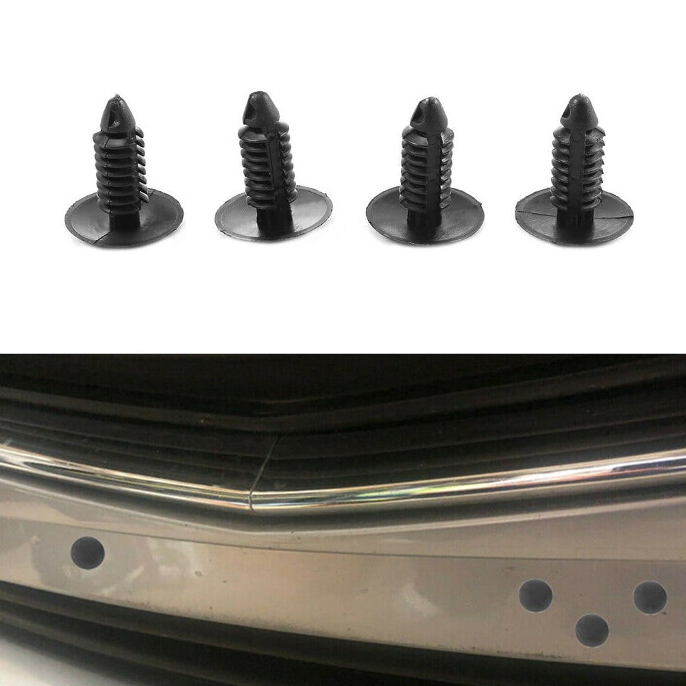 Black Bumper Clip Set of 4 for Front License Plate Hole Covers ...