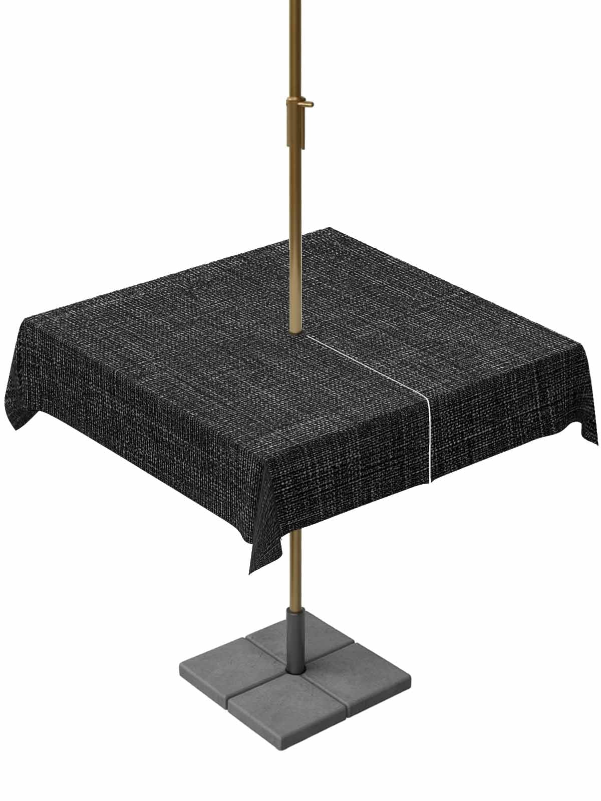 Black Burlap Texture Table Cloth Rectangle Outdoor Tablecloth ...