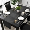 Black Burlap Texture Table Runner 48 Inches Long, Farmhouse Vintage ...