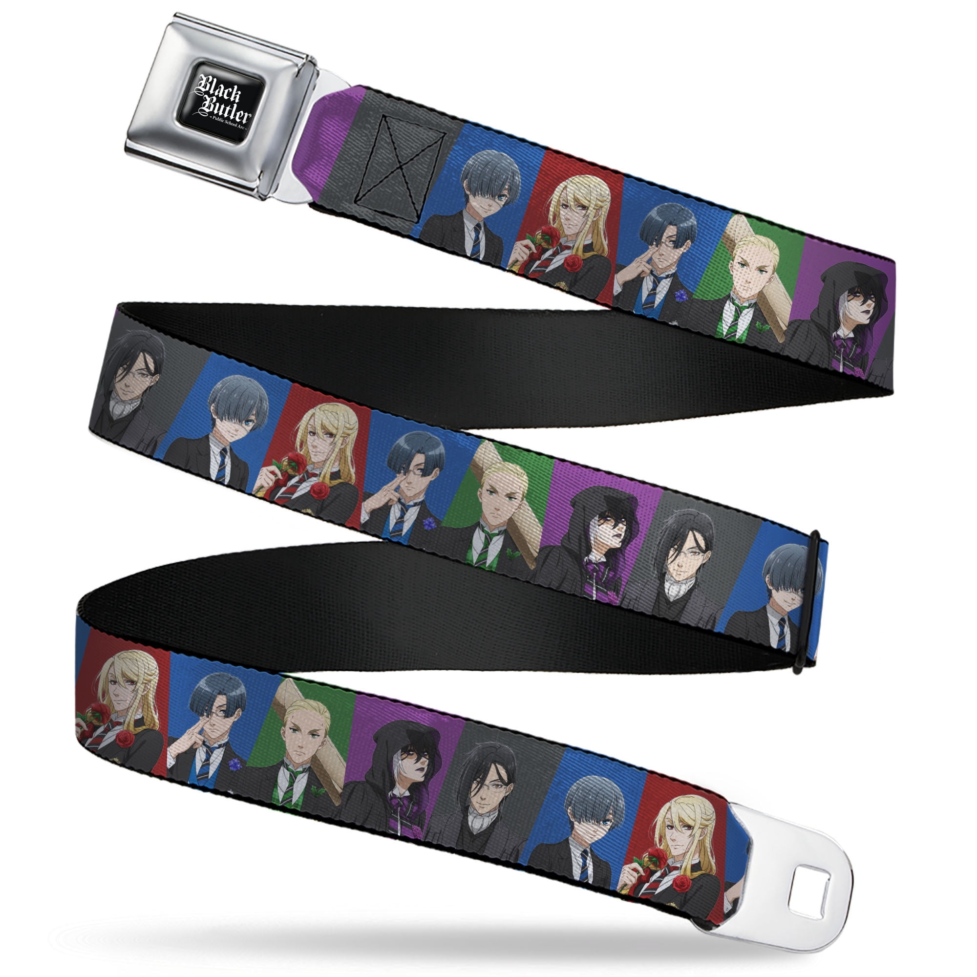 Black Butler Belt, Seatbelt Buckle Belt, Black Butler Six Character ...