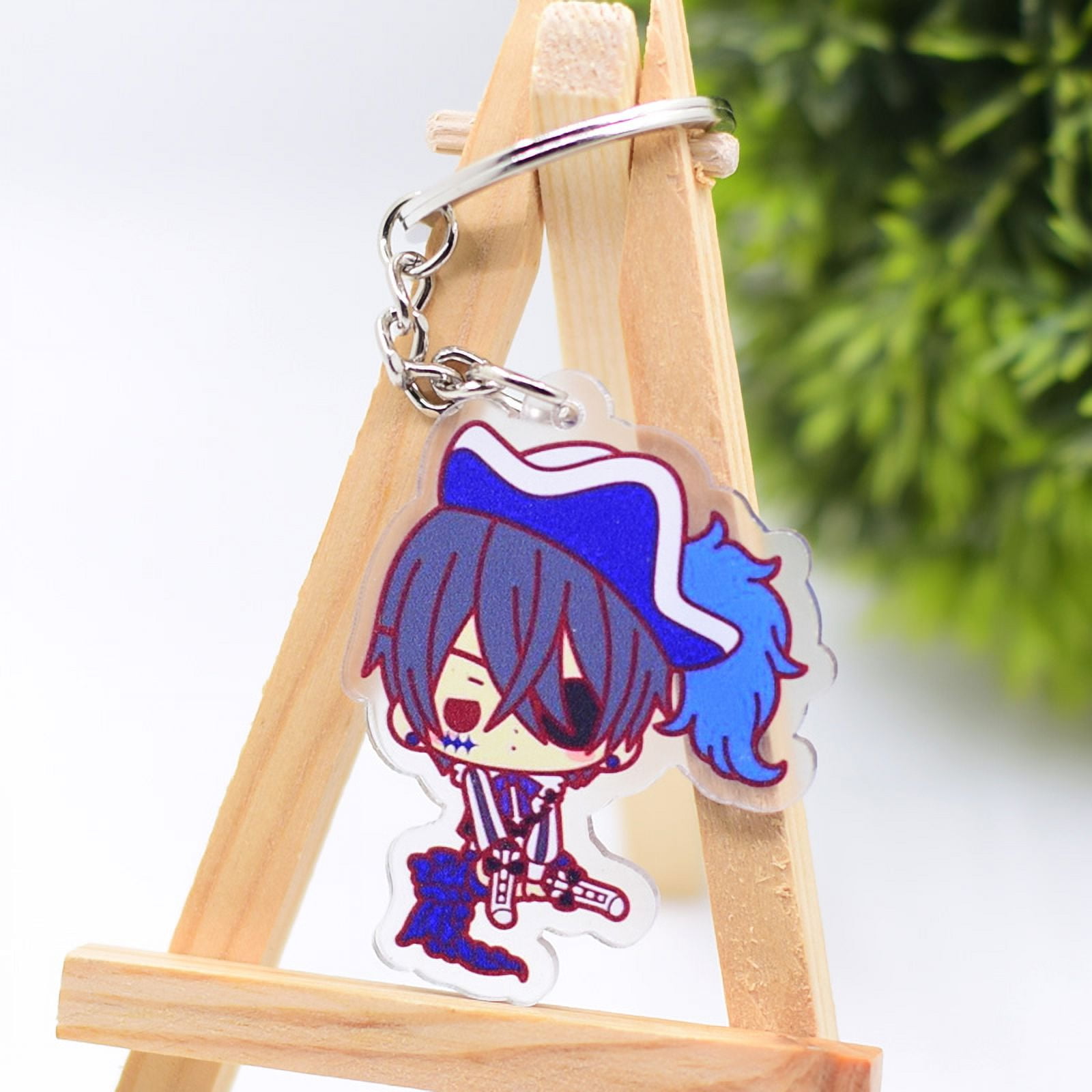 Black Butler Keychain 6 Styles Arcylic Cartoon Figures Keyrings Kawaii ...
