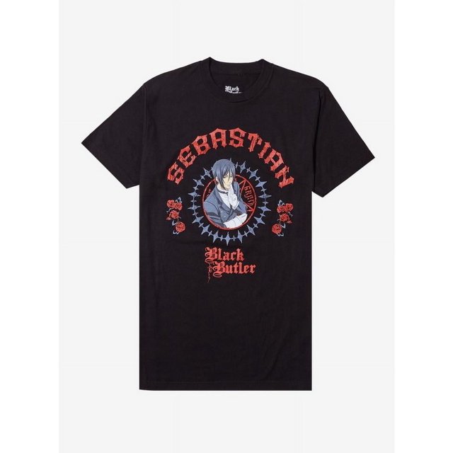Black Butler Sebastian Rose T-Shirt Up to size 4XL - Walmart.com