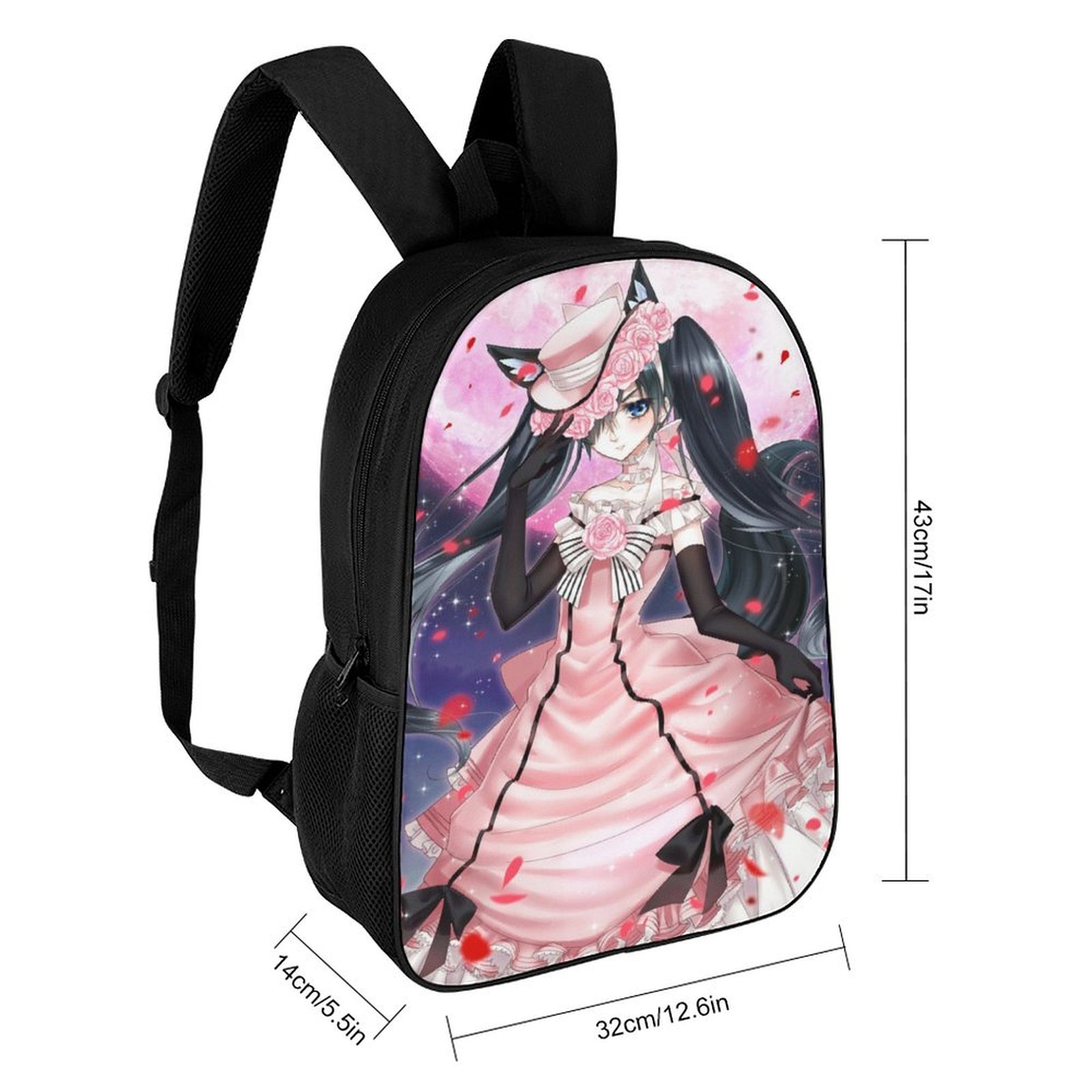 Black Butler Shoulder Backpack 17 Inch Schoolbag Anime - Walmart.com