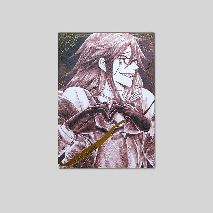Black Butler Sketch Anime Foil Postcard Sebastian Michaelis Ciel ...