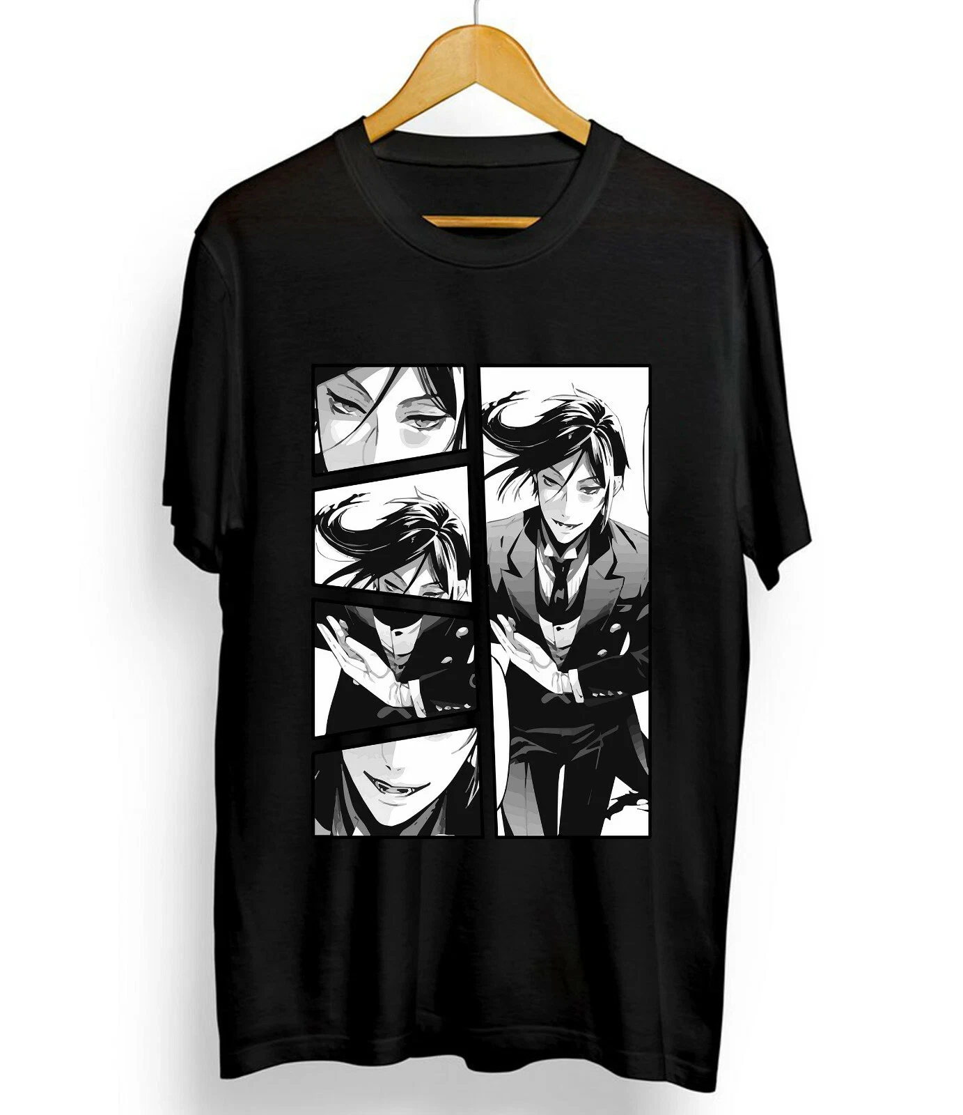 Black Butler T-shirt Sebastian,Kuroshitsuji,Toboso Yana, Japanese ...