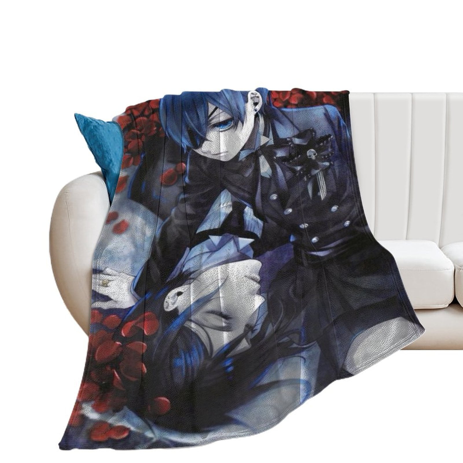 Black Butler Throw Blanket Flannel Anime for Girls Boys Men Women ...