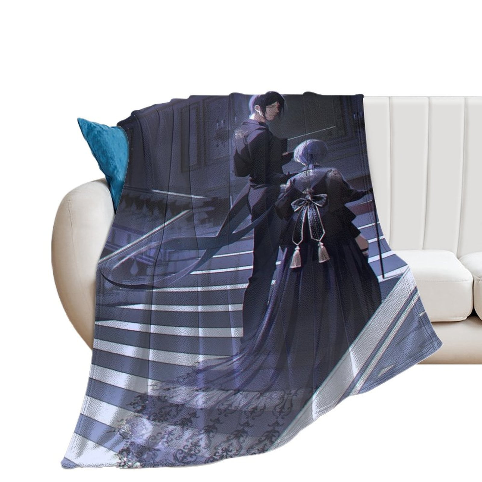 Black Butler Throw Blanket Flannel Anime for Girls Boys Men Women ...