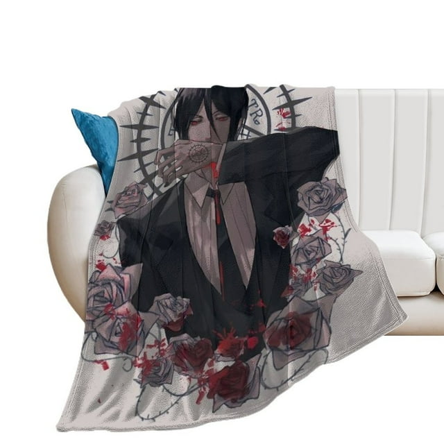 Black Butler Throw Blanket Flannel Anime for Girls Boys Men Women ...