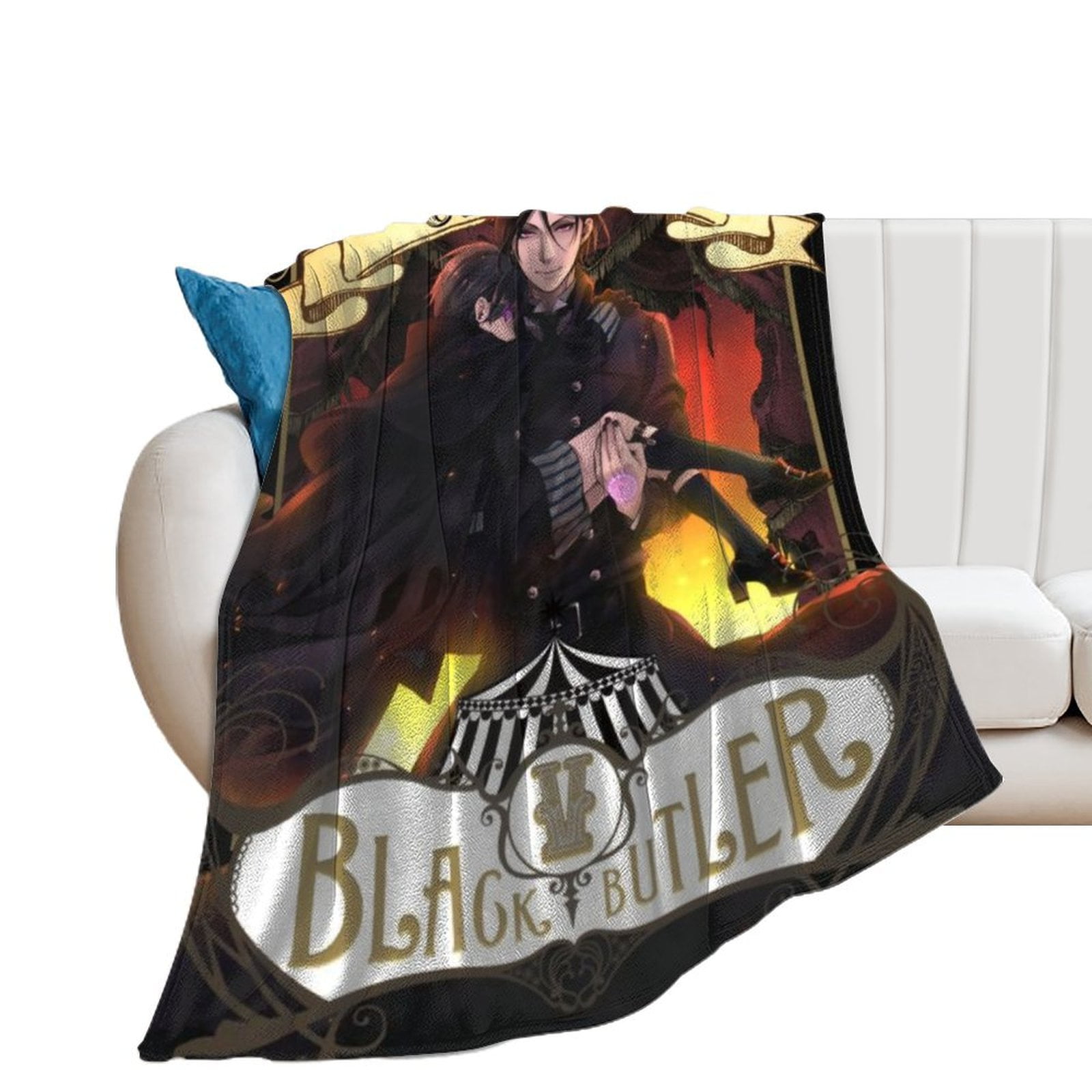 Black Butler Throw Blanket Flannel Anime for Girls Boys Men Women ...