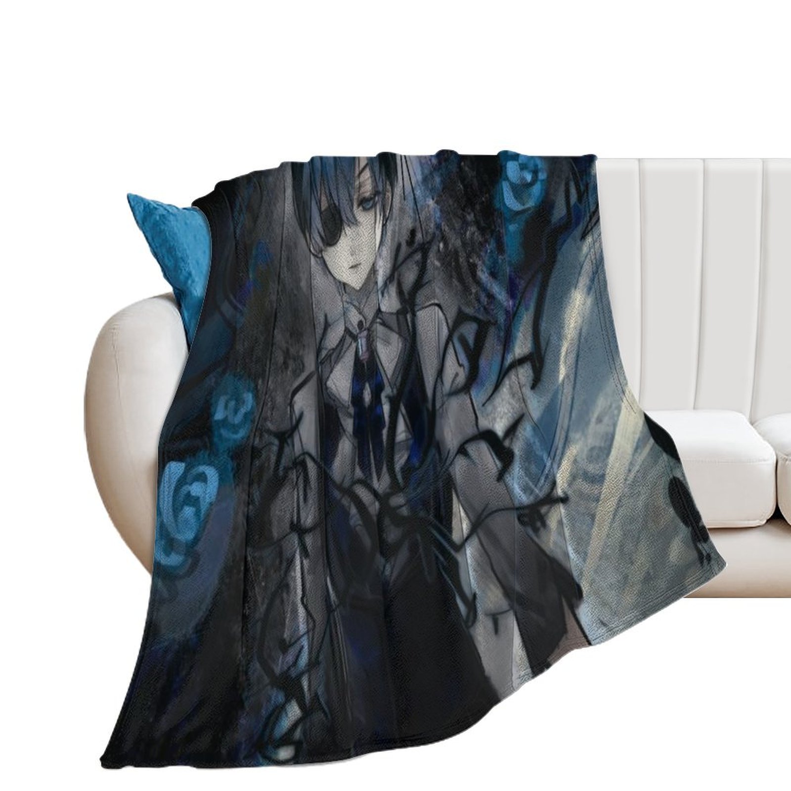 Black Butler Throw Blanket Flannel Anime for Girls Boys Men Women ...