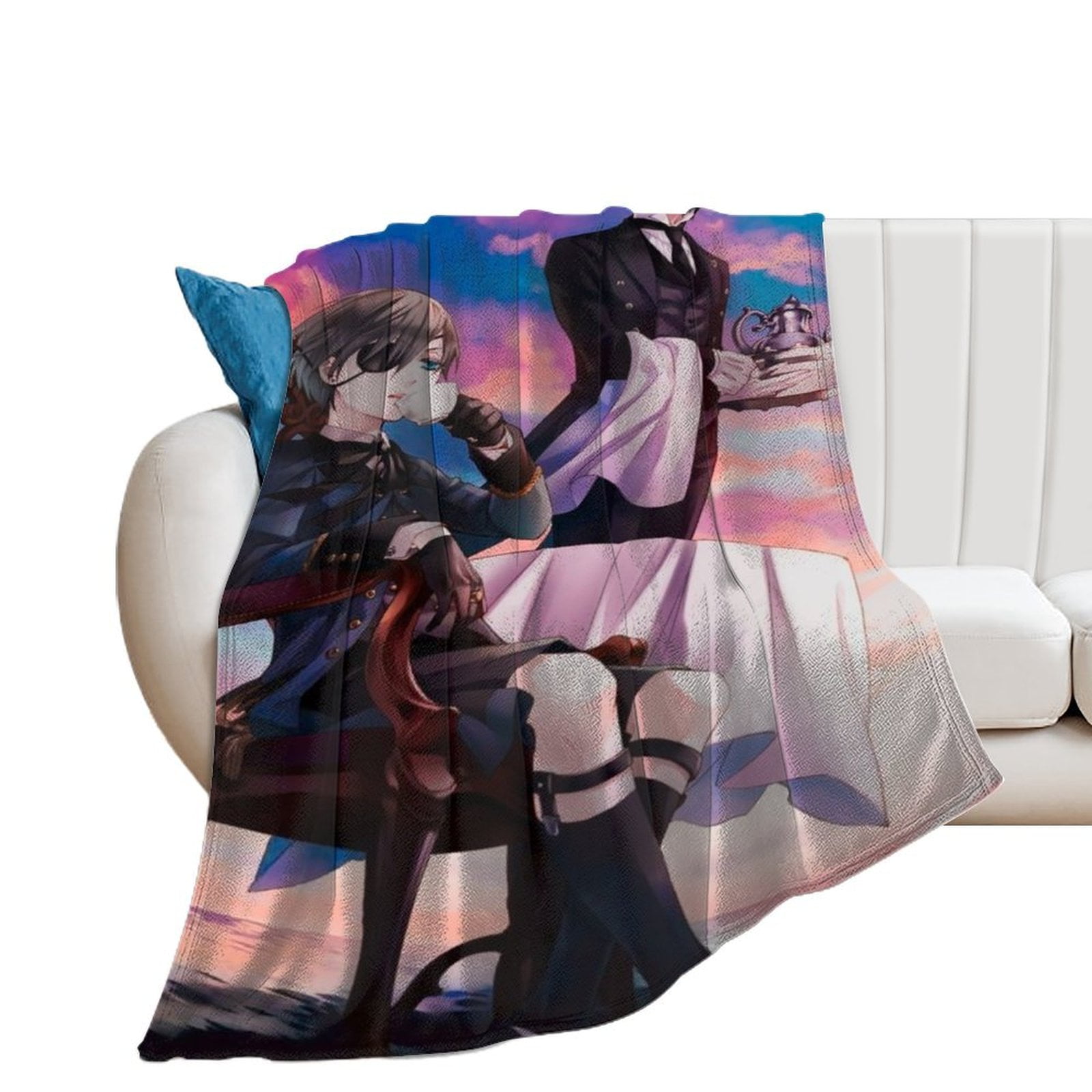 Black Butler Throw Blanket Flannel Anime for Girls Boys Men Women ...