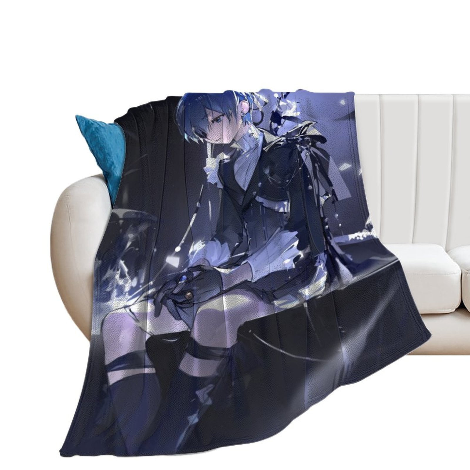 Black Butler Throw Blanket Flannel Anime for Girls Boys Men Women ...