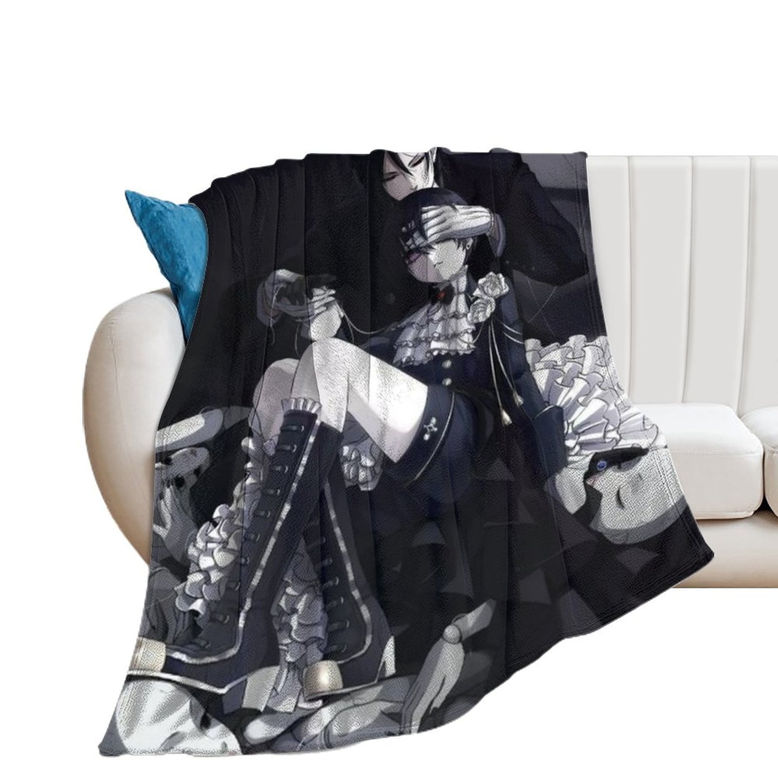 Black Butler Throw Blanket Flannel Anime for Girls Boys Men Women ...