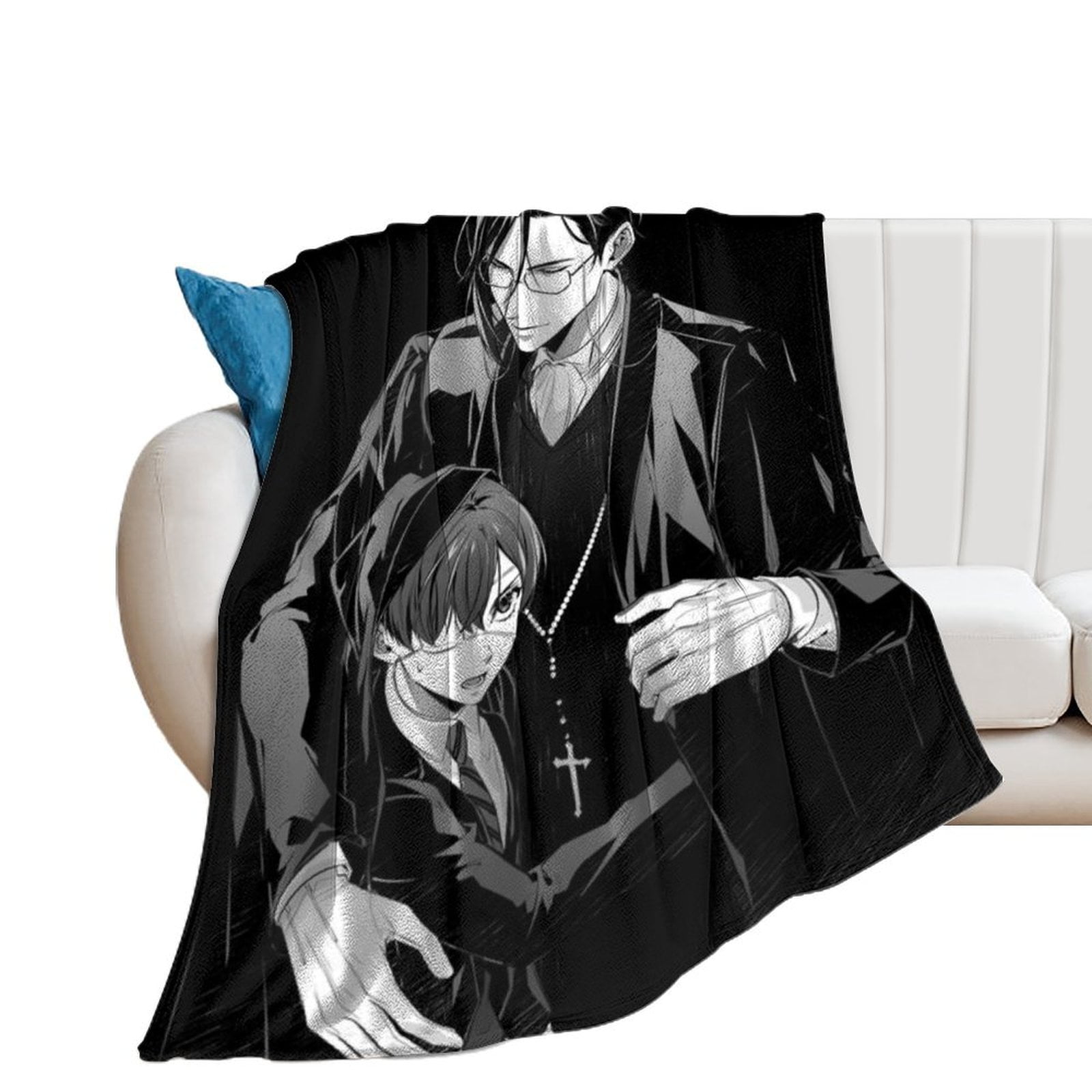 Black Butler Throw Blanket Flannel Anime for Girls Boys Men Women ...