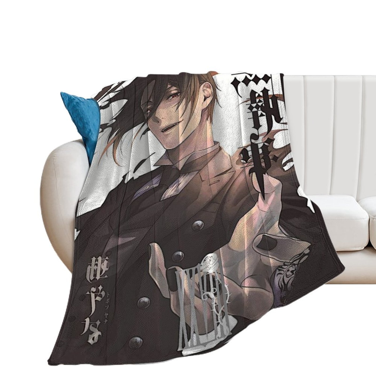 Black Butler Throw Blanket Flannel Anime for Girls Boys Men Women ...