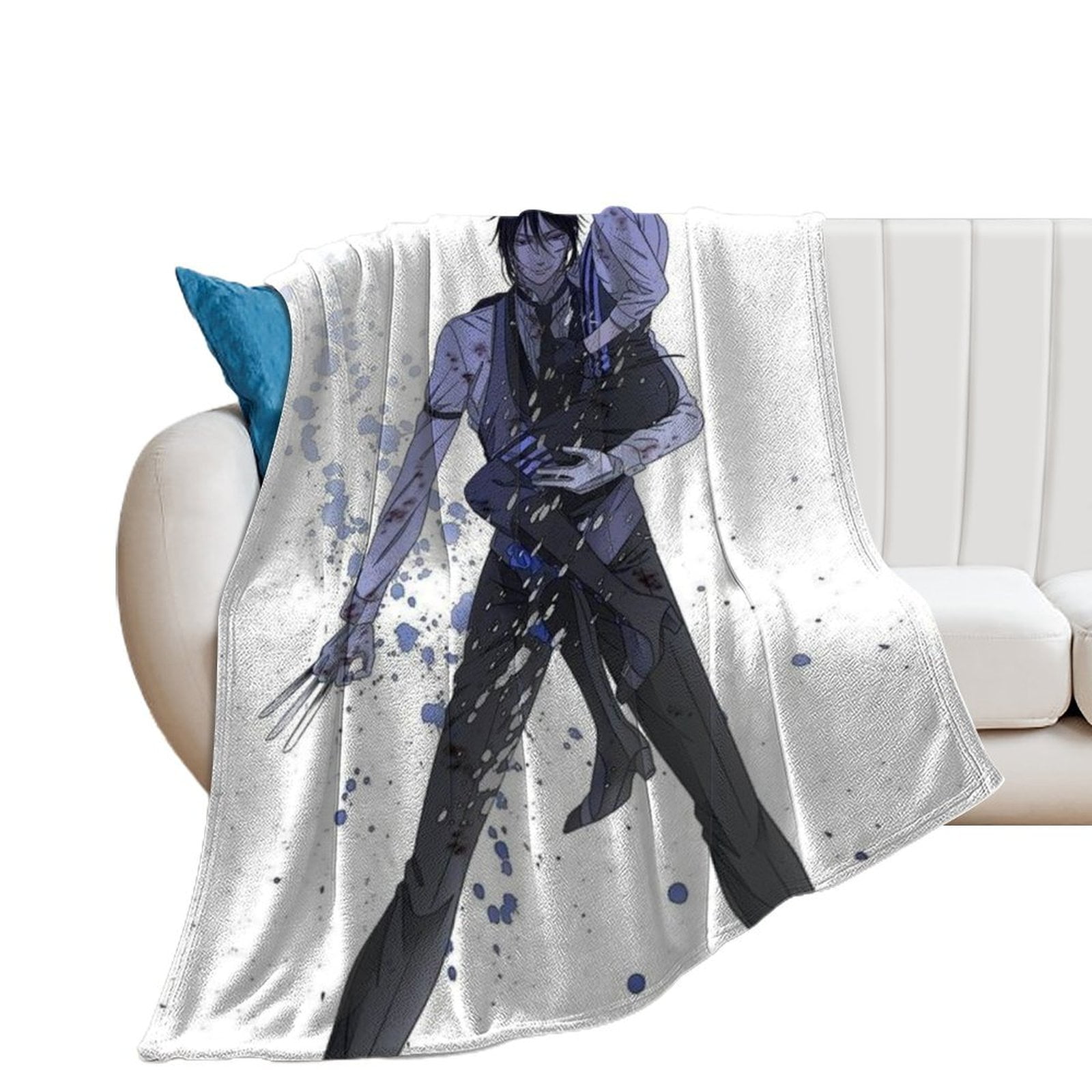 Black Butler Throw Blanket Flannel Anime for Girls Boys Men Women ...
