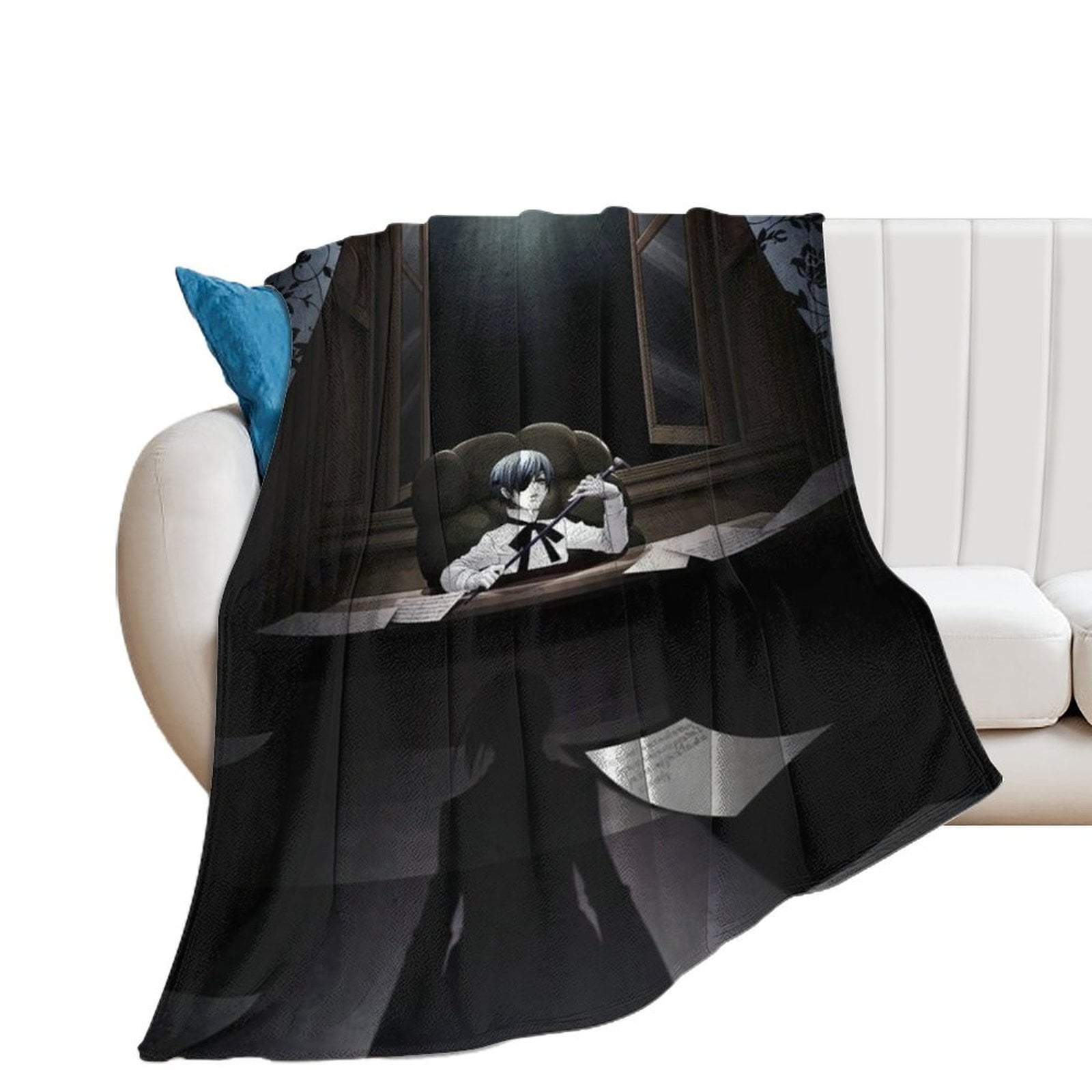 Black Butler Throw Blanket Flannel Anime for Girls Boys Men Women ...