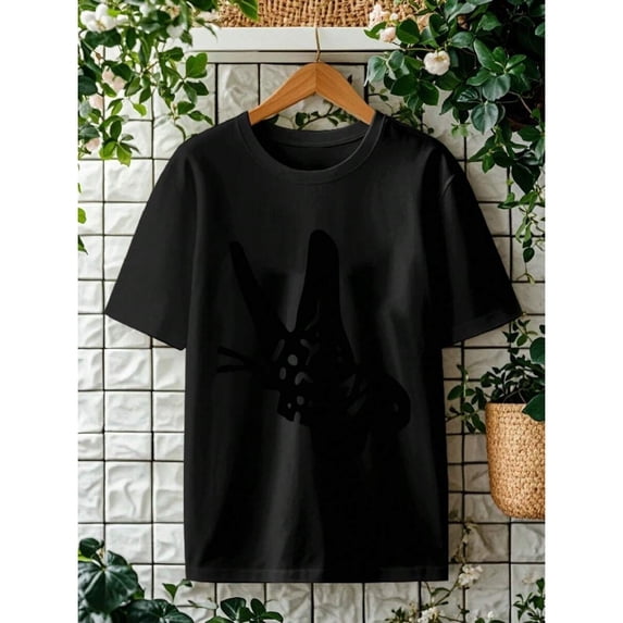 Black Butterfly Moth Silhouette Print Cotton T-Shirt, Unisex, Casual ...