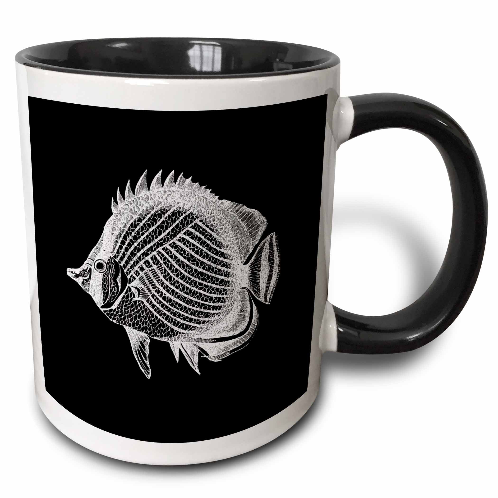 Black Butterflyfish Tropical Fish print Exotic modern sea ocean marine ...