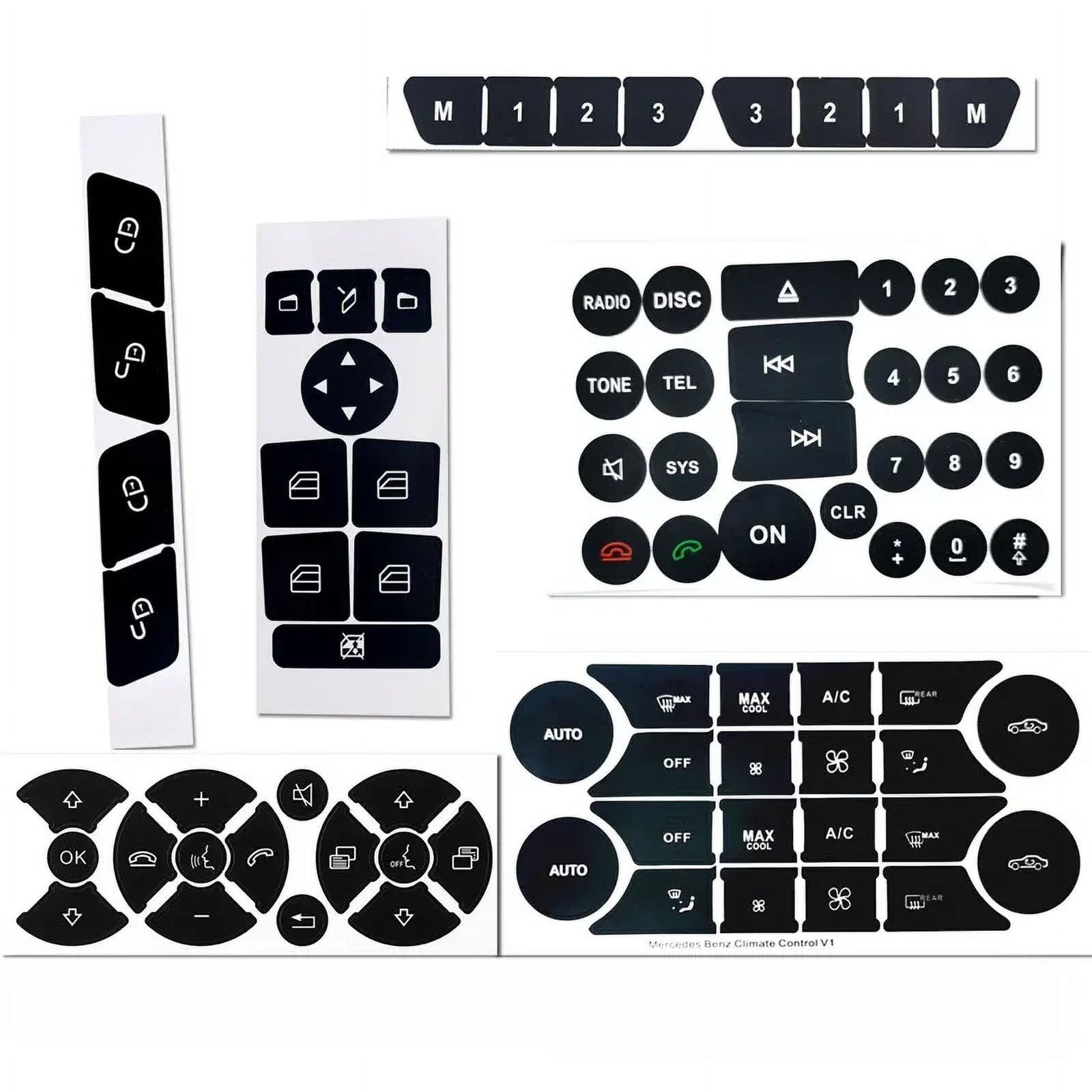 Black Button Repair Decals Stickers Car Stickers For Mercedes For Benz ...