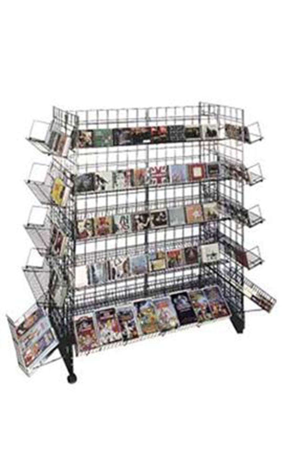 Black CD/DVD Grid Gondola Unit - Walmart.com