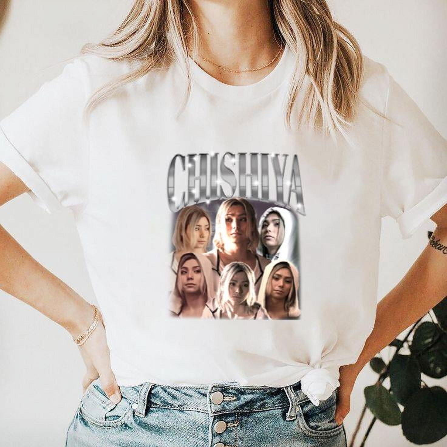 Black CHISHIYA Shuntaro Homage Vintage Cheshire Alice In Borderland Bootleg Tee Fan V1130552 ...