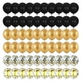 Black and CM31 Gold Balloons 60pcs 12 Inches with Black Gold Confetti ...